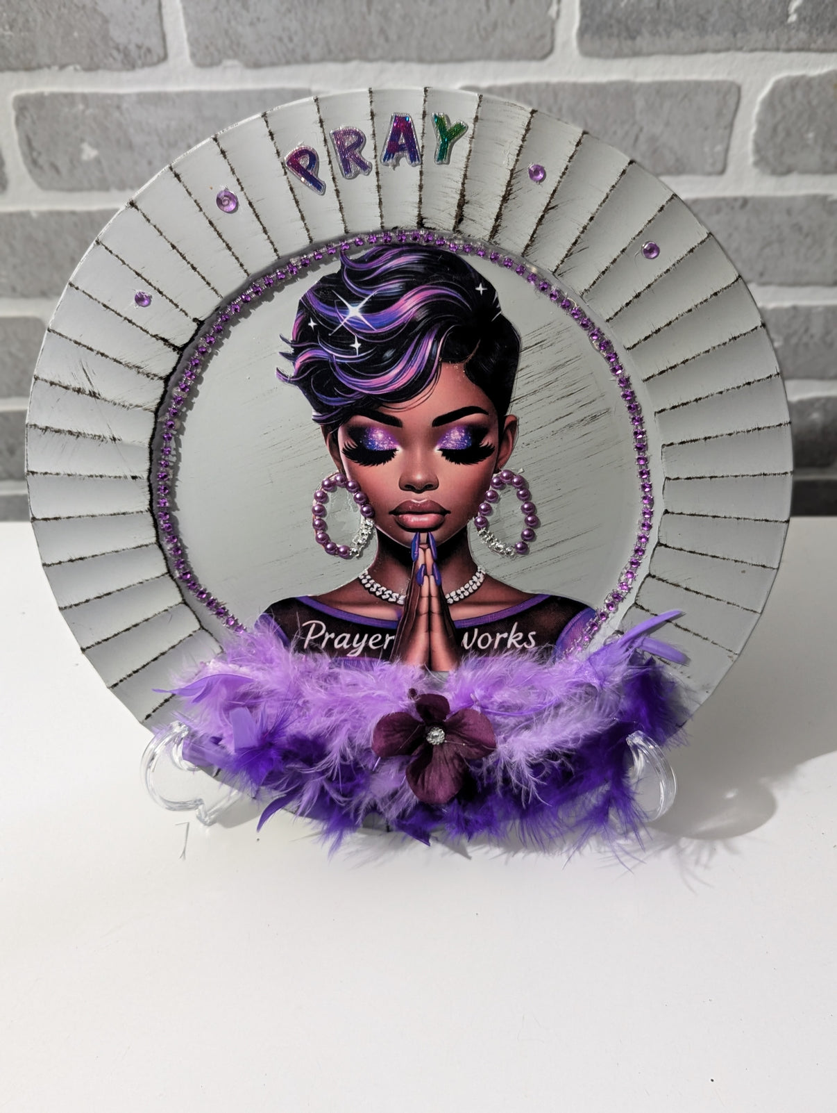 Custom Divine Violet Prayer Plate – Vanity Home