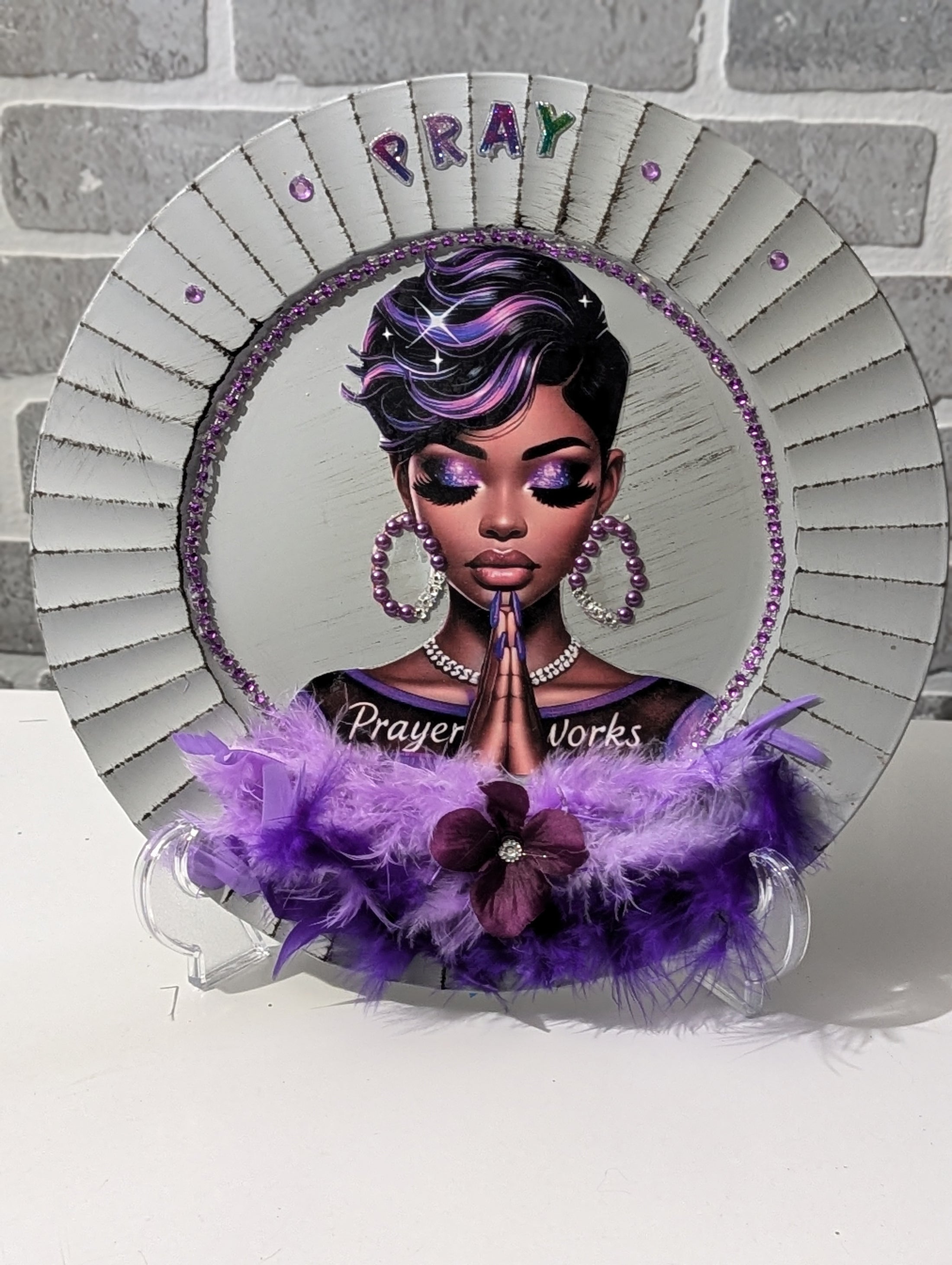 Custom Divine Violet Prayer Plate – Vanity Home